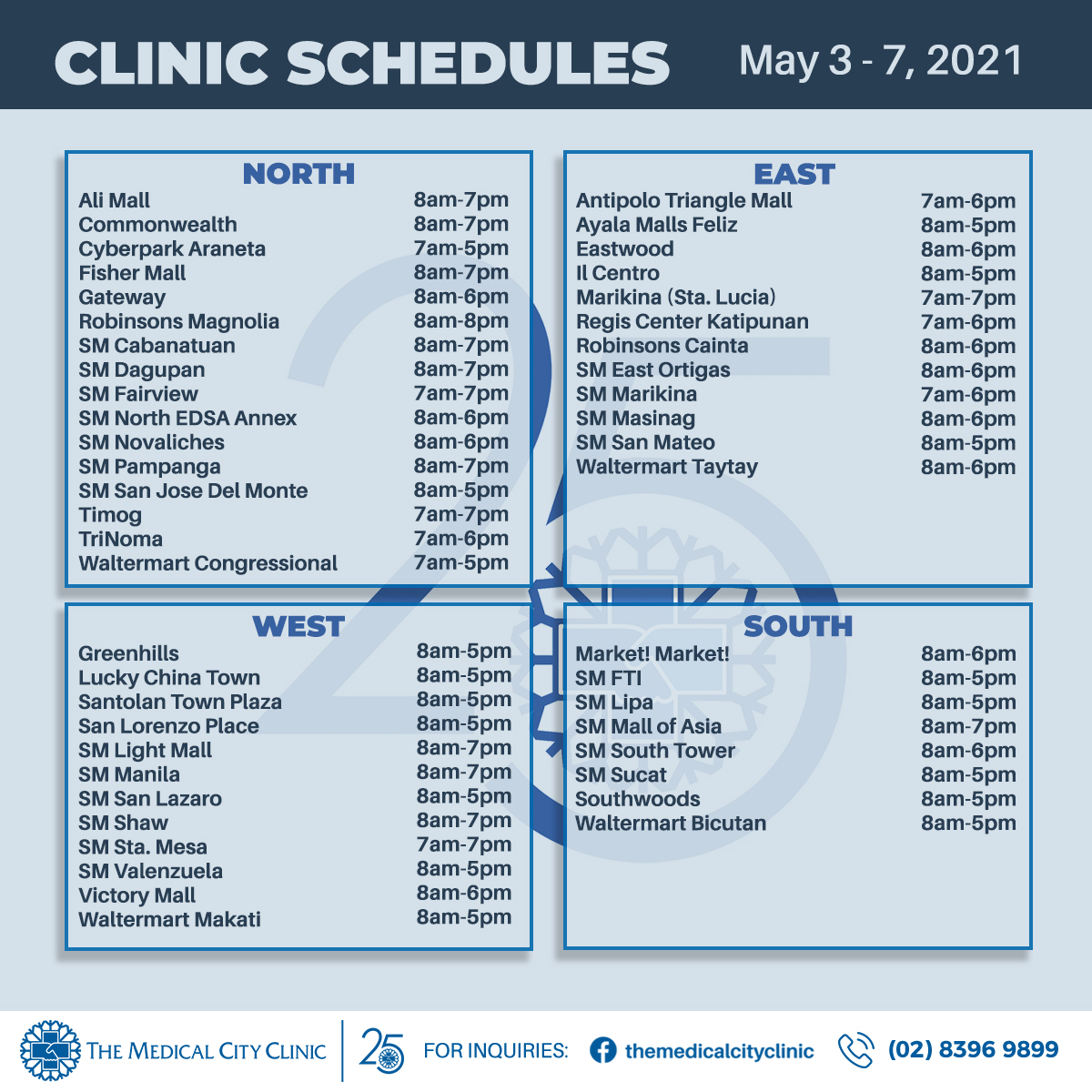 Clinic Schedule - The Medical City Clinic